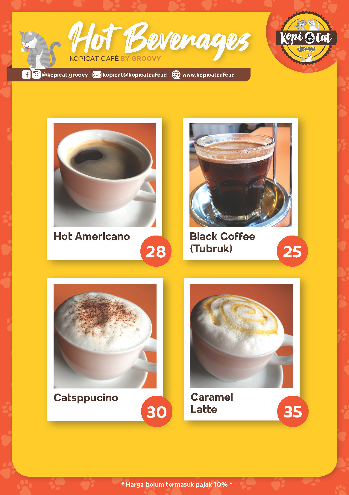 Daftar Menu - Kopi Cat Cafe
