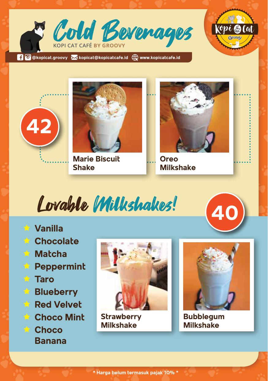 Menu - Kopi Cat Cafe