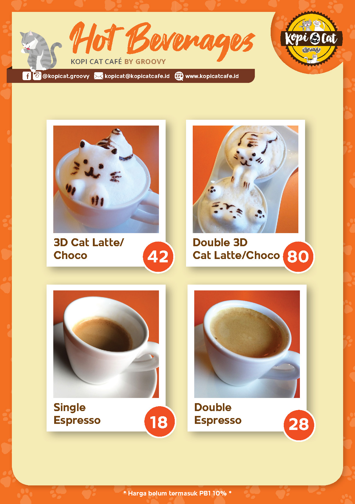 Menu - Kopi Cat Cafe