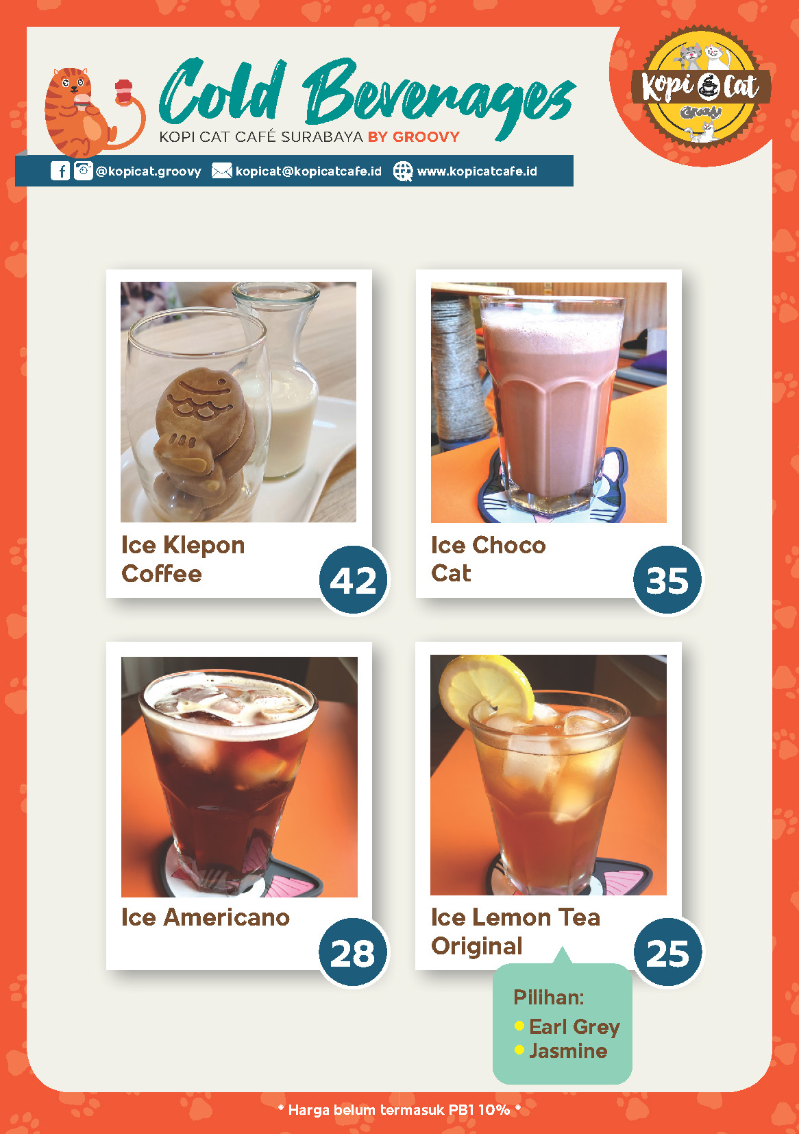 Menu Surabaya - Kopi Cat Cafe