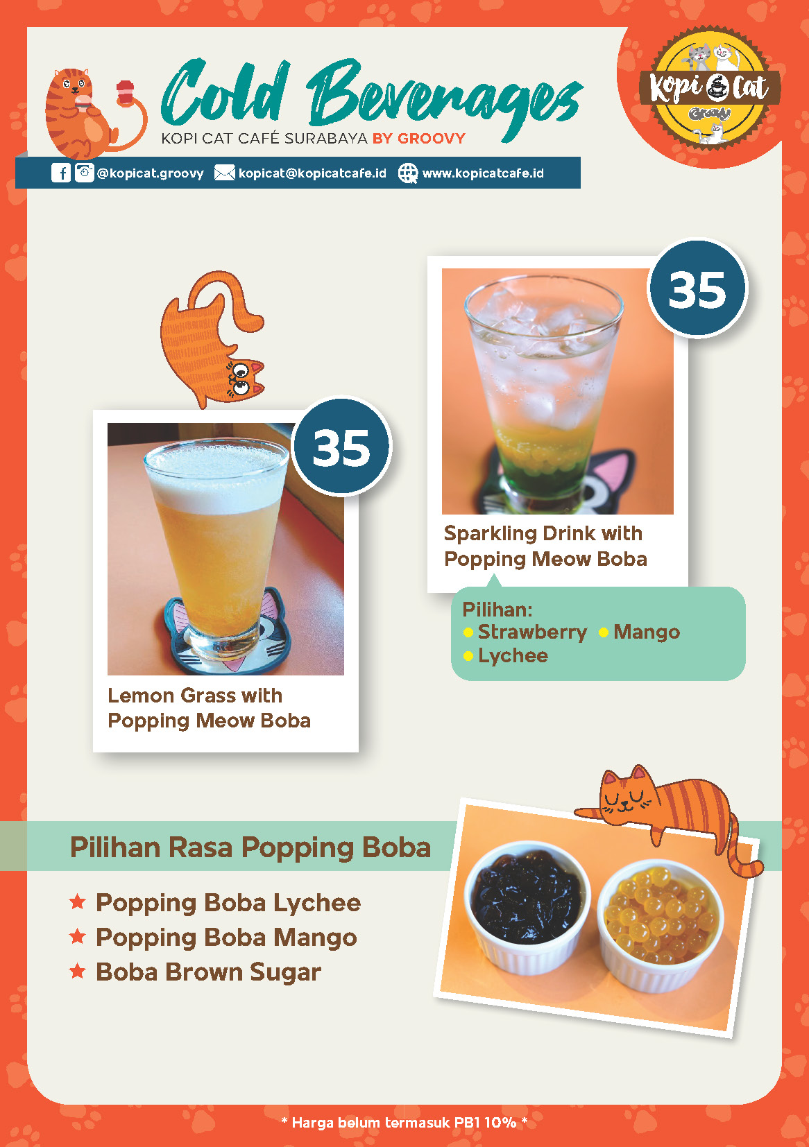 Menu Surabaya - Kopi Cat Cafe